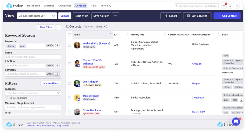 Thrive TRM - Talent Relationship Management Software and Applicant ...